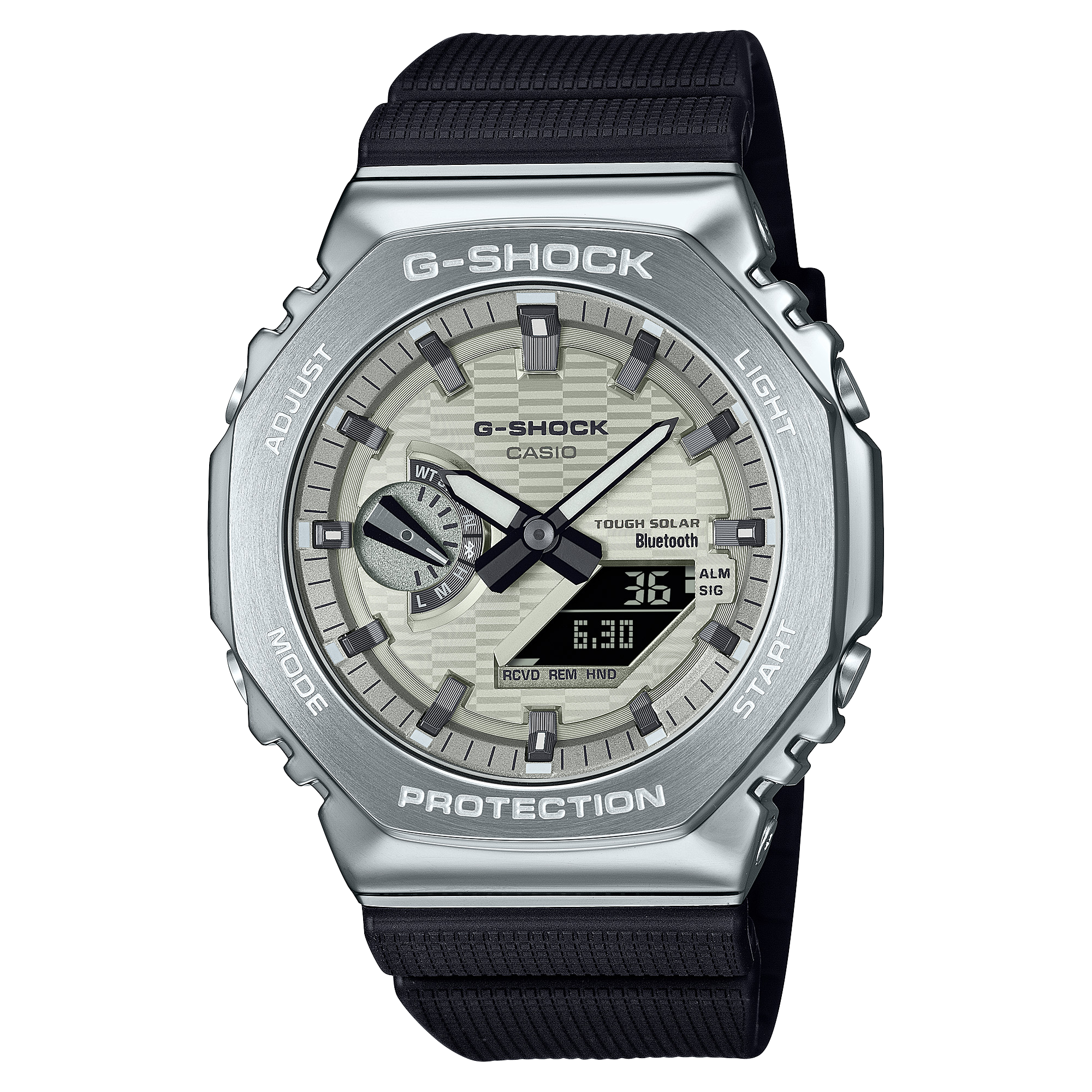 CASIO G-Shock Analog Digital Steel Silver Dial | GBM2100A-8B – Bezel House