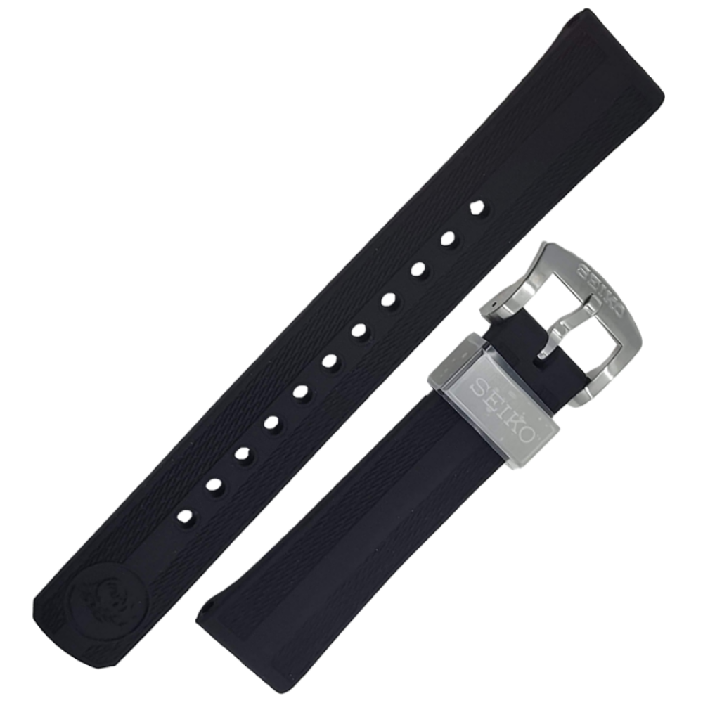 SEIKO Rubber Strap Black OEM 20 mm | R03E011J0 – Bezel House