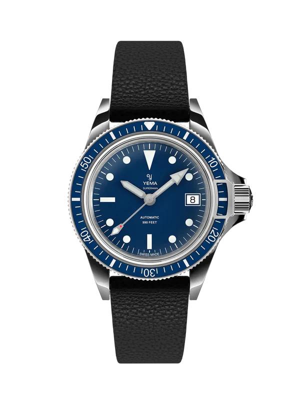 YEMA Superman Heritage Leather Strap 41mm | YSUP25B41-G90S – Bezel House